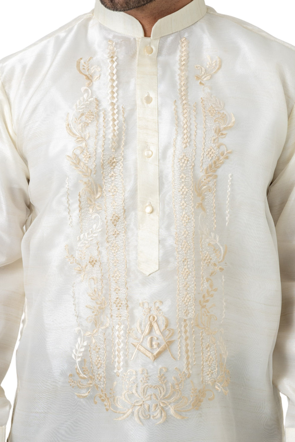 MO40 - Masonic Organza Pina Barong Tagalog