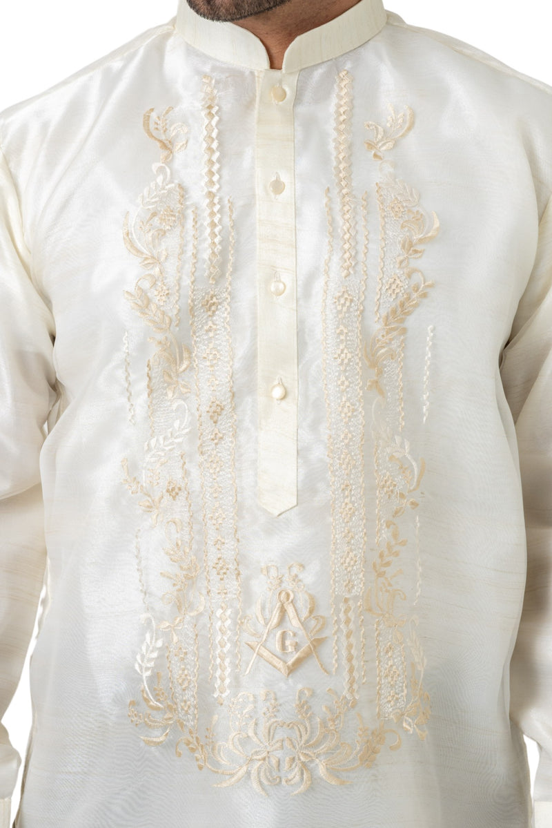 MO40 - Masonic Organza Pina Barong Tagalog