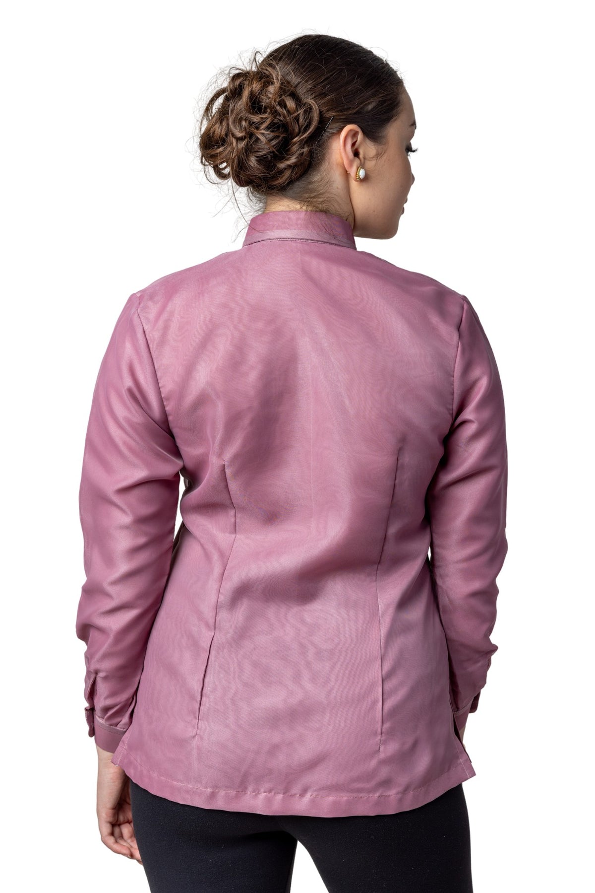 WO11 - Women's Barong Tagalog Pink - Filipiniana – BARONG WAREHOUSE