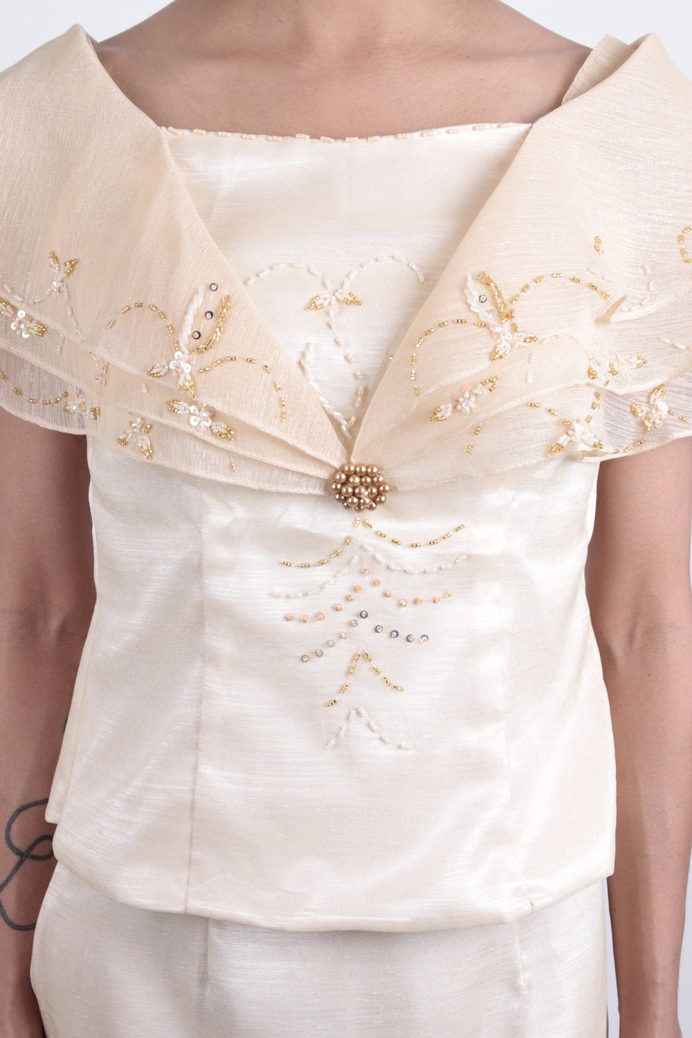 WS07 - MADE-TO-ORDER - Baro't Saya with Three-Layer Alampay - Filipini